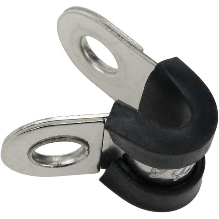 IMMORTAL GOODS 10 Pcs Rubber Cushioned Insulated Clamps, 304 Stainless ...