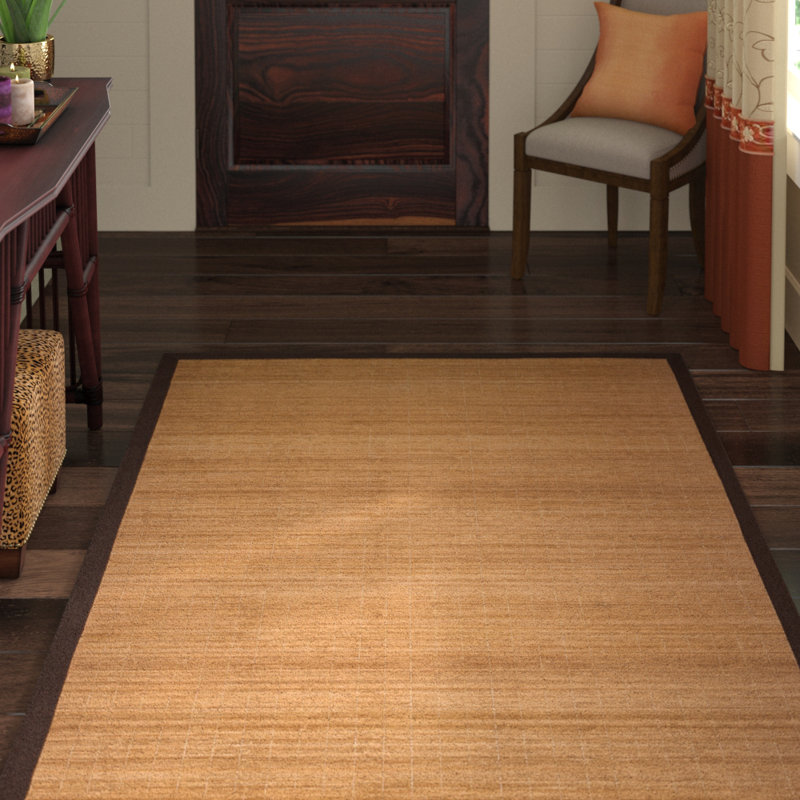 World Menagerie Govinda Handmade Bamboo Slat Brown Area Rug & Reviews ...
