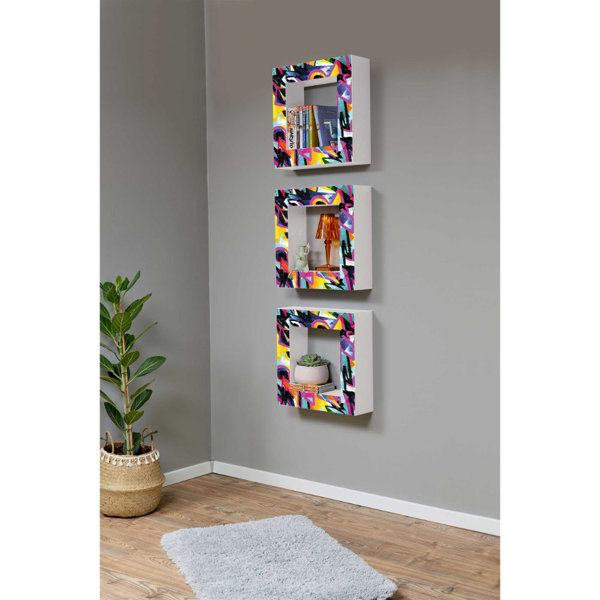 East Urban Home Kaelub 3 Piece Square Metal Accent Shelf | Wayfair.co.uk