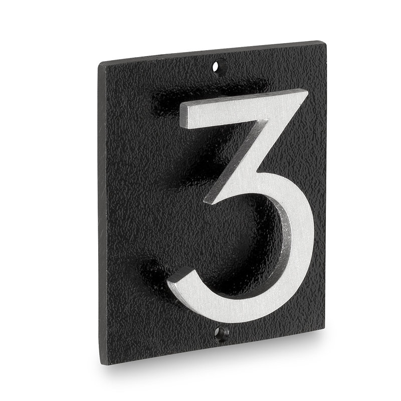 Montague Metal Products Floating 1-Line Wall Address Plaque | Wayfair