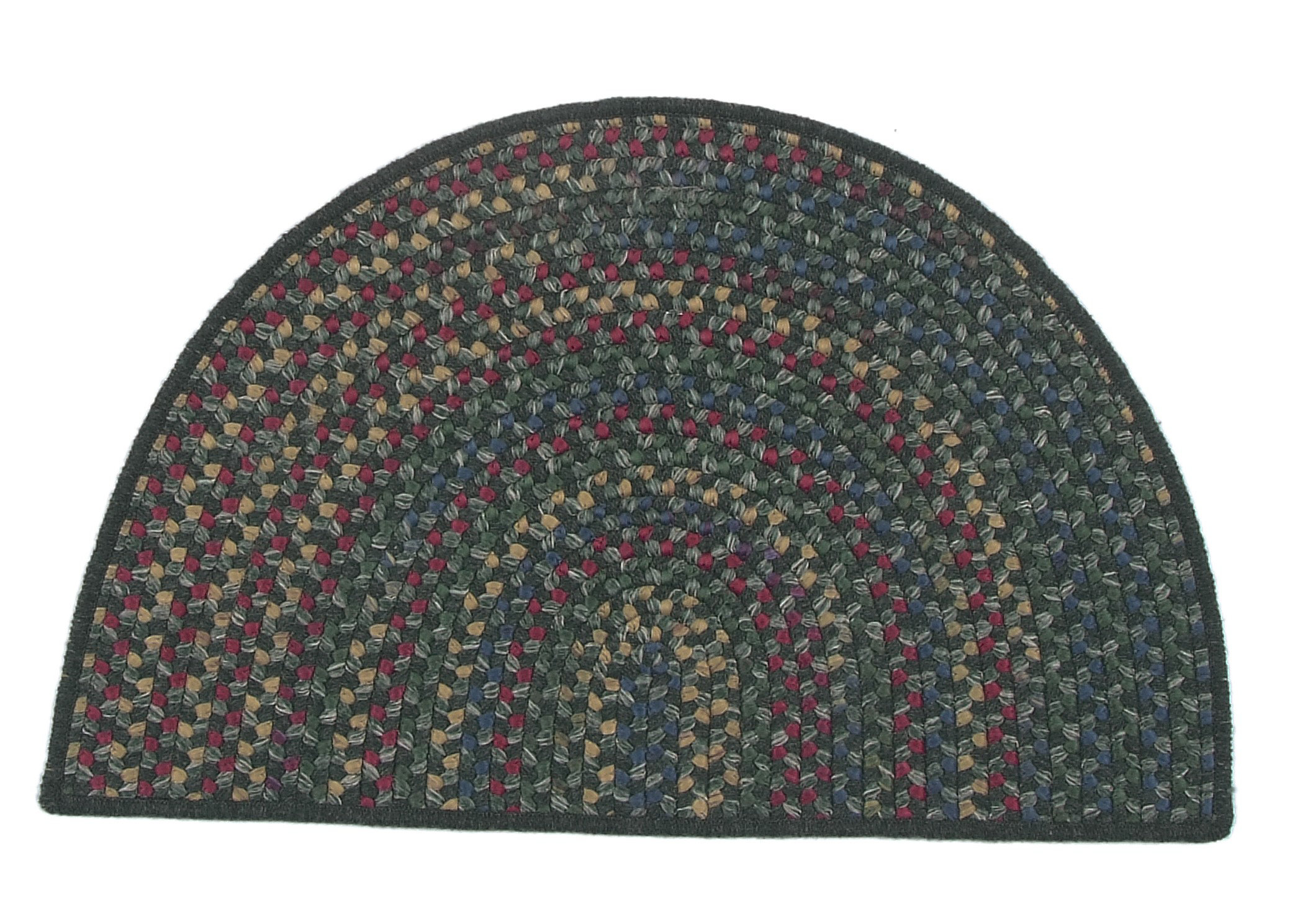 Winston Porter Rustic Braided Performance Hunter Green Rug | Wayfair