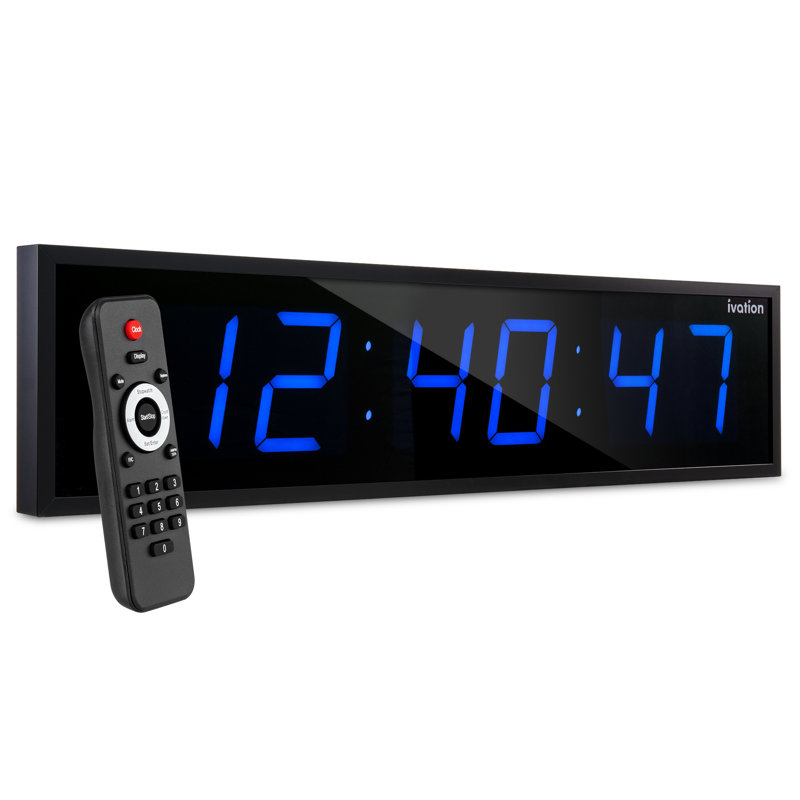 Ivation Digital LED Calendar Wall Clock & Reviews | Wayfair