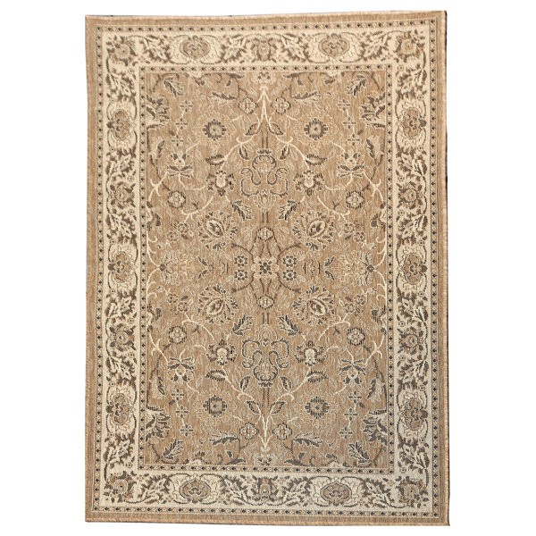 Astoria Grand Maison Gray/Beige Indoor/Outdoor Area Rug | Wayfair