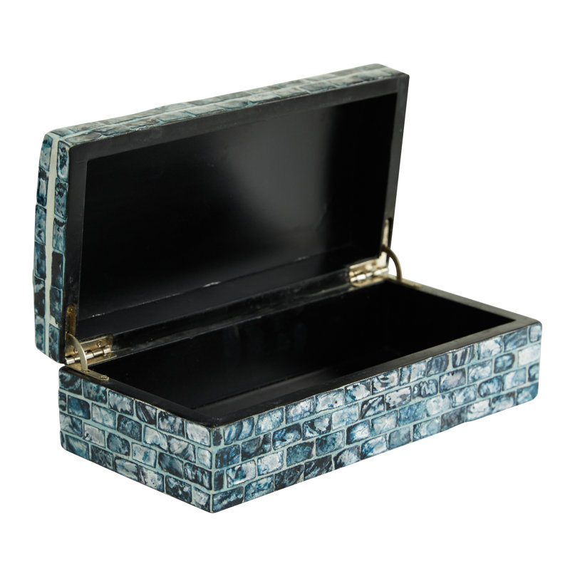 Dovecove Shell Mosaic Patterned Wood 2 Piece Decorative Box Set ...