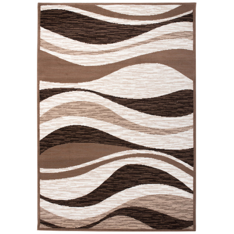 Metro Lane Aamarion Flatweave Brown Rug | Wayfair.co.uk