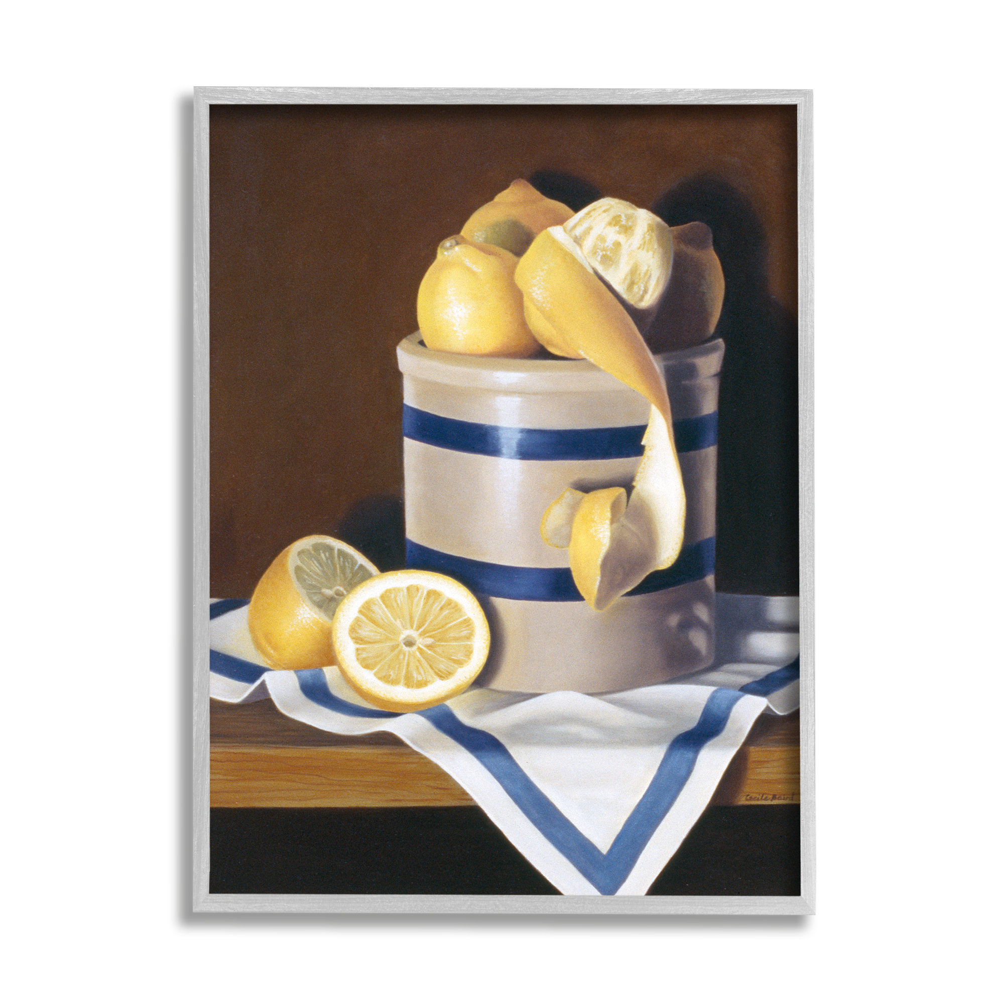 Stupell Industries Realistic Country Lemon Peel Jar Still-Life Painting ...