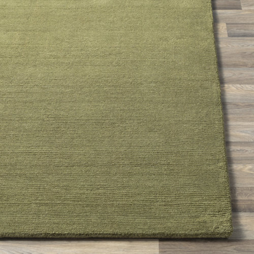AllModern Crowe Handmade Hand Loomed Wool Sage Rug & Reviews | Wayfair
