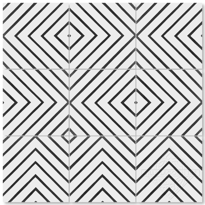 Villa Lagoon Tile Labyrinth A 8" x 8" Cement Wall & Floor Tile ...