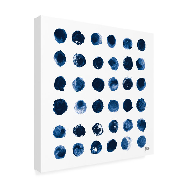 Orren Ellis Markmaking Blue Sq II by Melissa Averinos - Wrapped Canvas ...