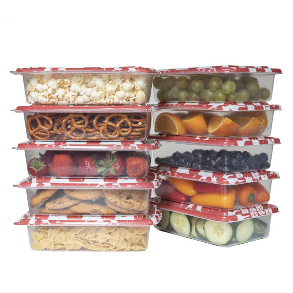 Cook with Color Cook With Colour Containers With Lids, Plastic Food ...