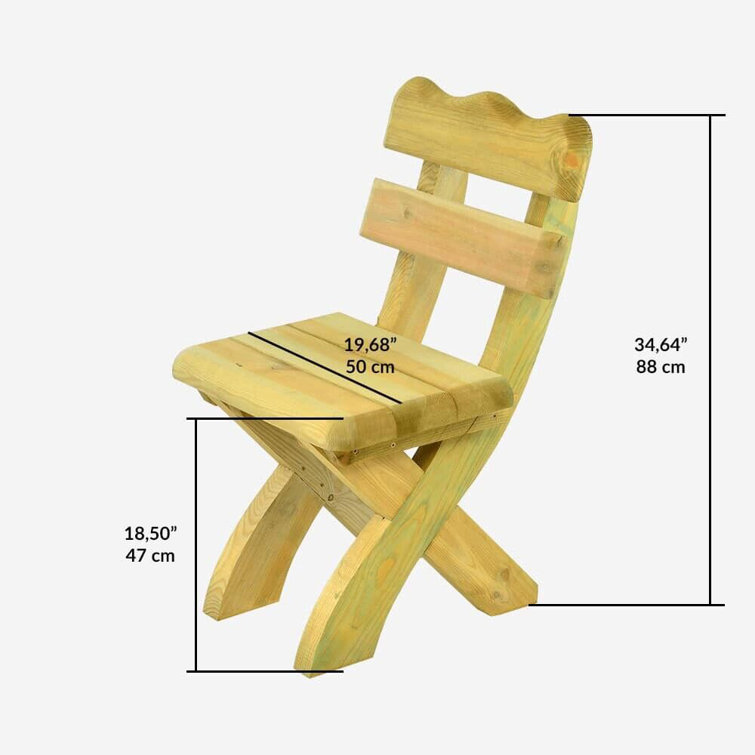 HQ WoodCraft Hand Made Chunky Wood Rustic Chair | Wayfair.co.uk