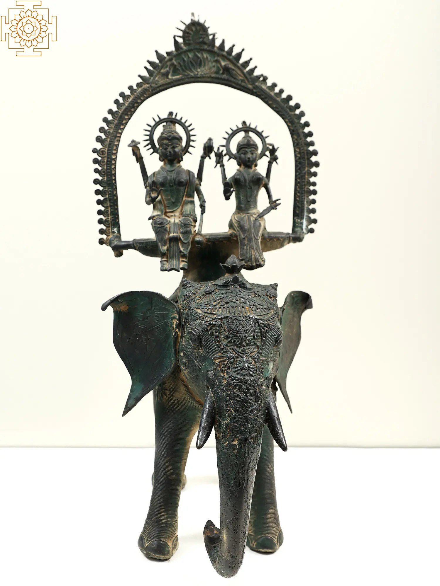 Exotic India Vishnu Lakshmi Seated On Elephant Statue | Wayfair