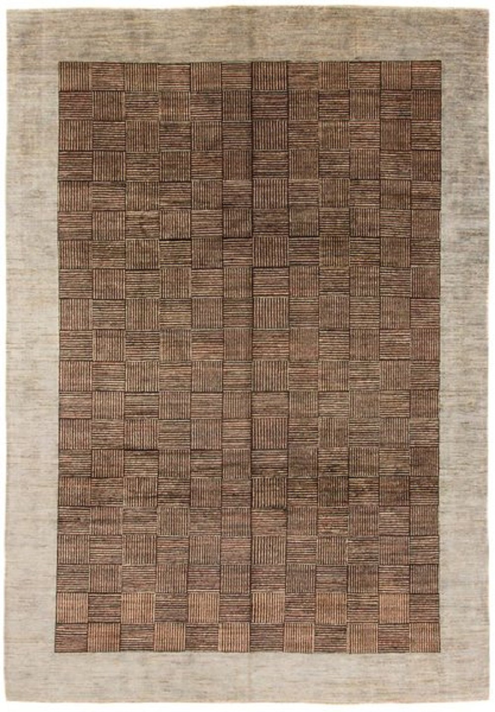Carpetfine Hand Looped/Hooked Wool Brown/Grey Rug | Wayfair.co.uk