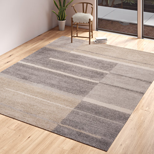 Wrought Studio Akinola Performance Gray/Taupe Rug & Reviews | Wayfair