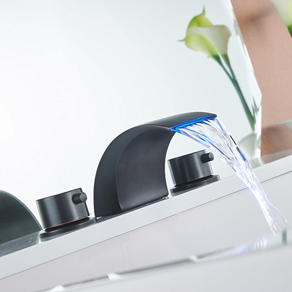 BWE Widespread Faucet 2-handle Bathroom Faucet with Drain Assembly ...