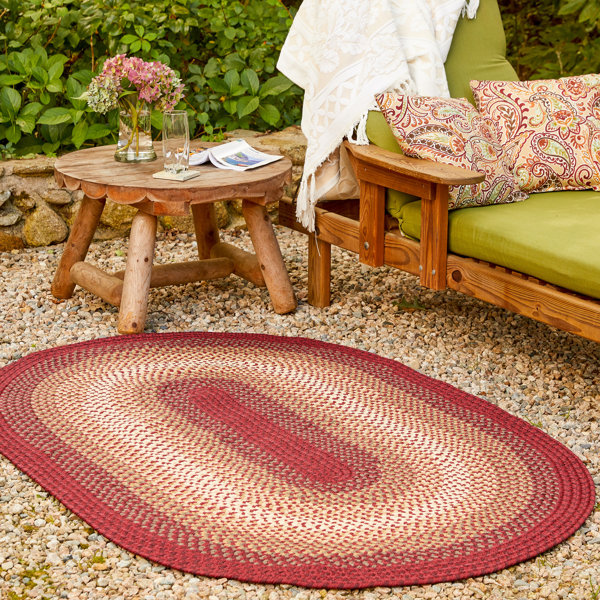 August Grove® Epes Handmade Braided Indoor / Outdoor Area Rug in Red ...