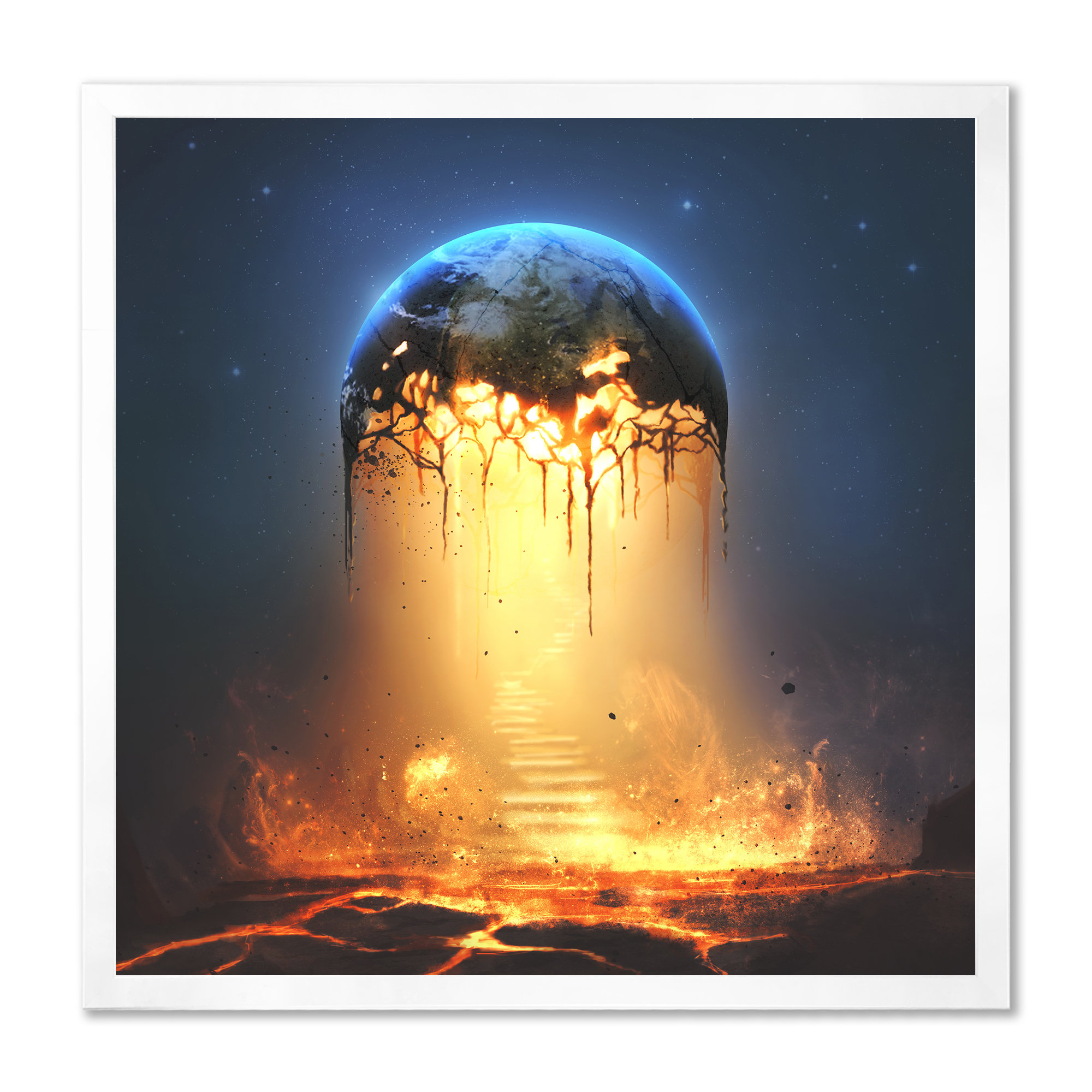 Trinx Surreal Fire Lava Pouring - on | Wayfair