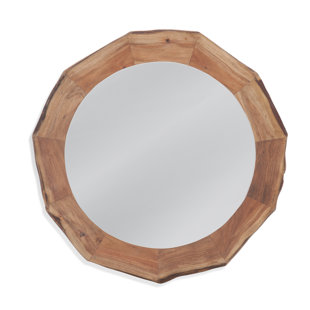 Wayfair | Round Wood Mirrors You'll Love in 2022
