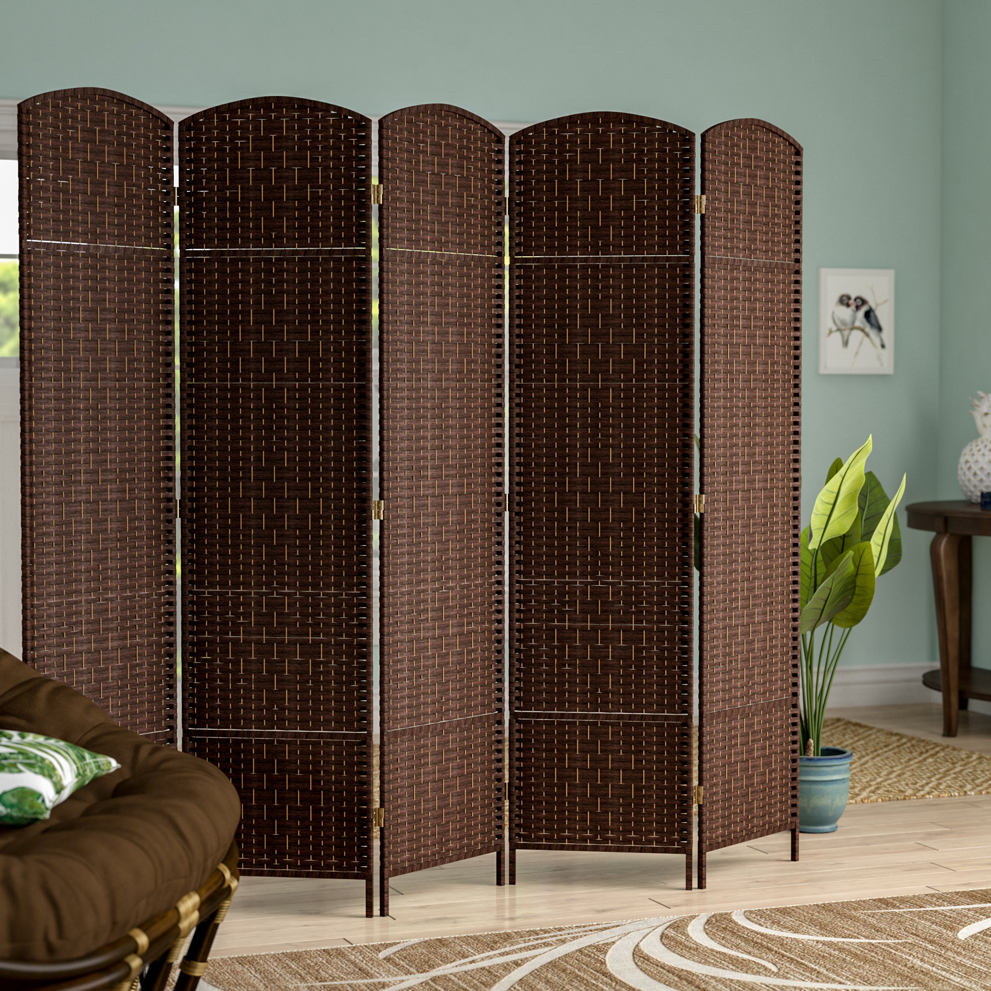 Winston Porter Broch 71'' H 6 - Panel Bamboo/Rattan Folding Room ...