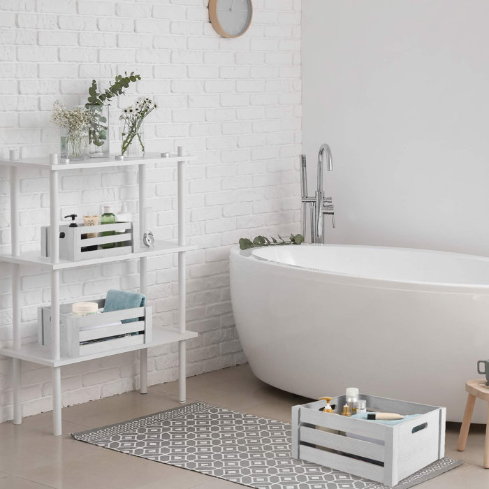 Gracie Oaks 3 Piece Solid Wood Crate Set | Wayfair