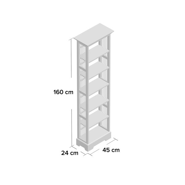 Union Rustic 160Cm H x 45Cm W Solid Wood Standard Bookcase & Reviews ...