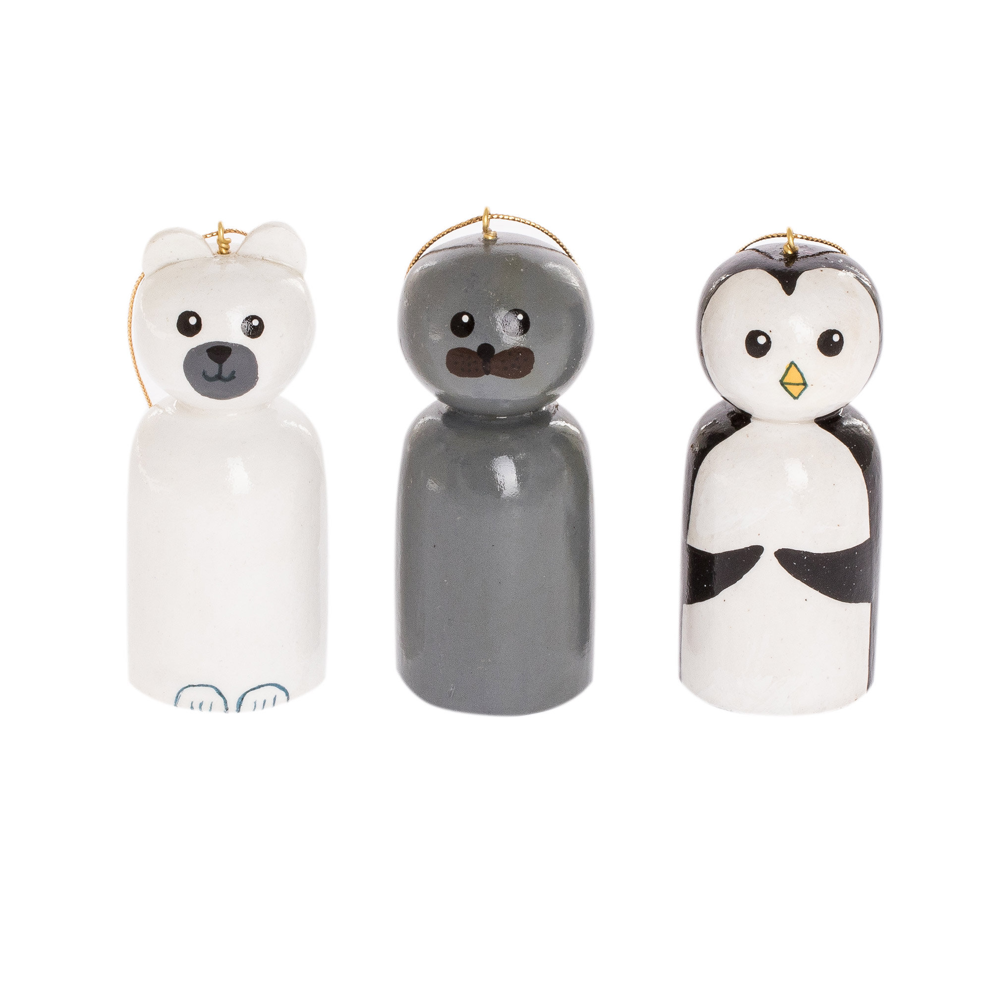 The Holiday Aisle® 3 Piece Sweet Arctic Hanging Figurine Ornament Set ...