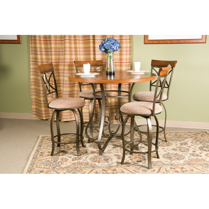 Winston Porter Jefferson 4-Person Swivel Chair Dining Set & Reviews ...