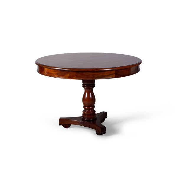 Keen Replicas 120Cm Mahogany Solid Wood Pedestal Dining Table | Wayfair ...