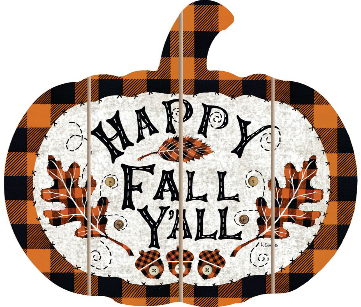The Amish Furniture Company Happy Fall - Buffalo Check Wall Décor | Wayfair