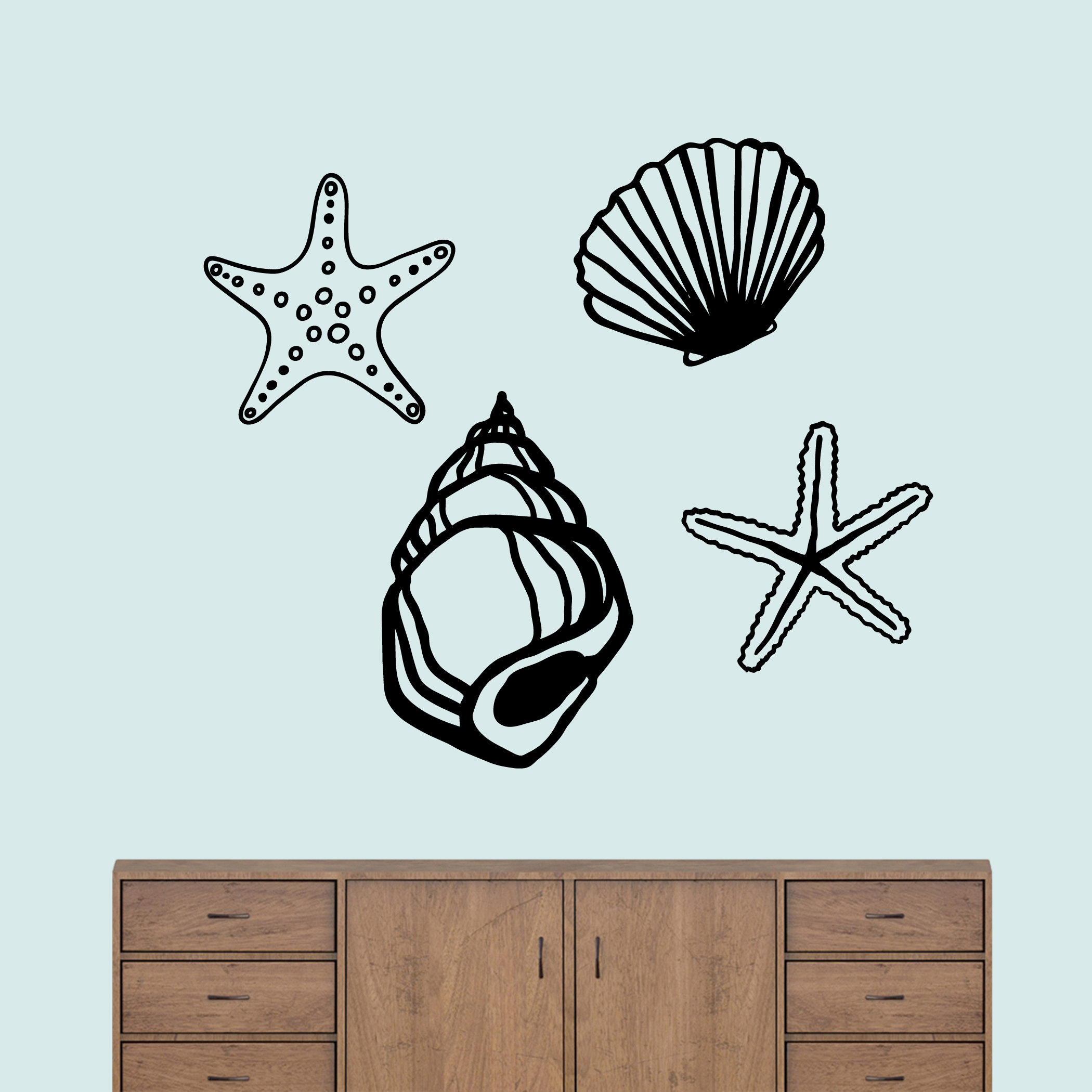 Highland Dunes Seashells Wall Decal | Wayfair