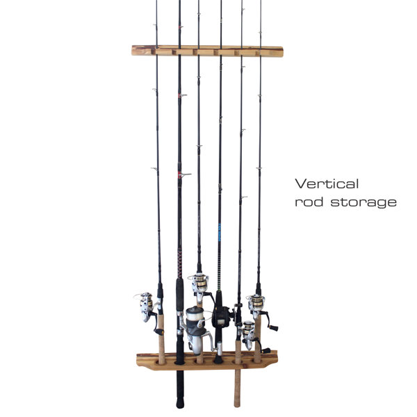 WFX Utility™ 2 Piece Fishing Rod Wall Mounted Fishing Rack & Reviews ...