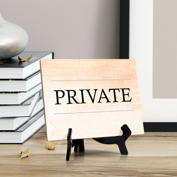 Designs ByLITA Private Table Or Counter Sign With Easel Stand, 6" X 8 ...