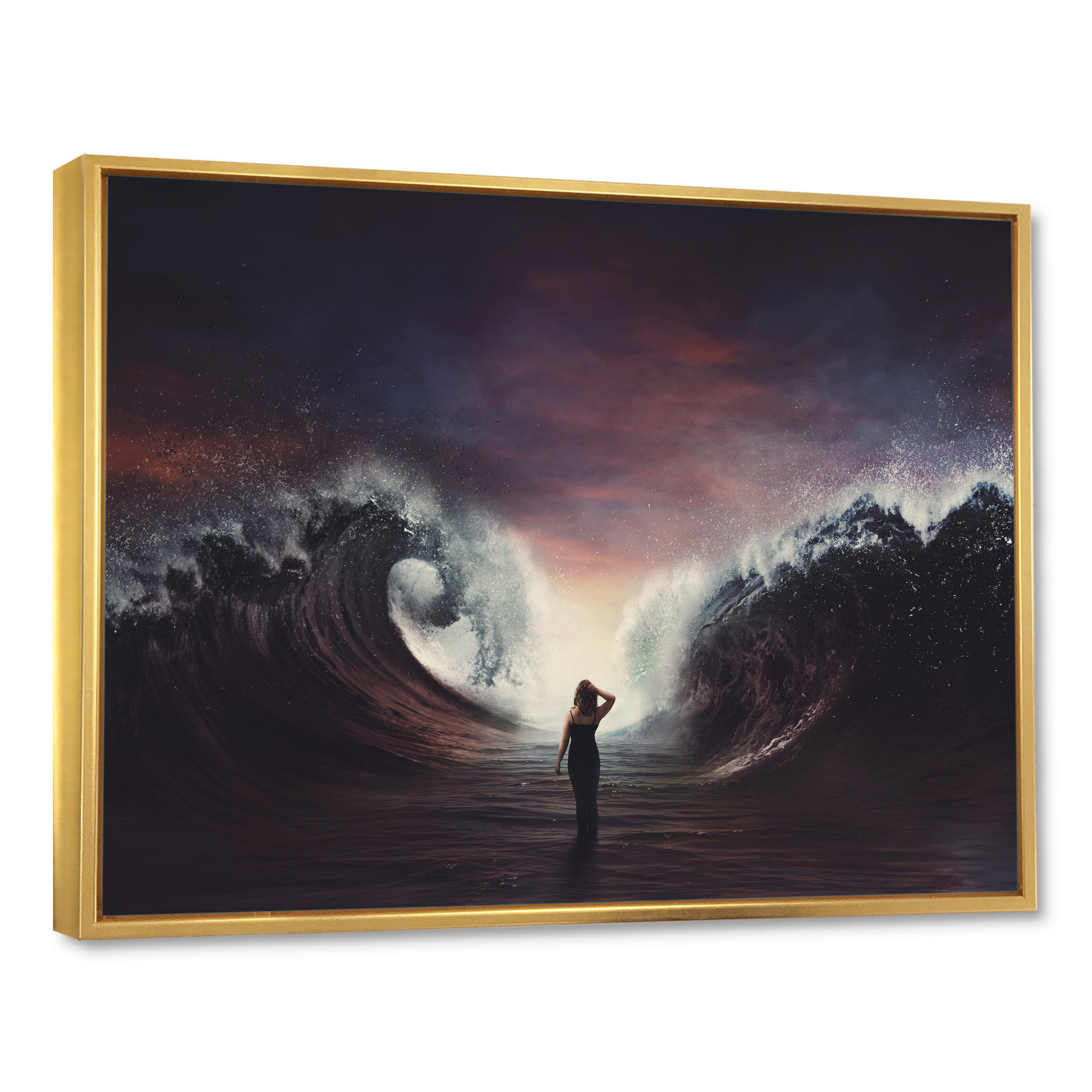 Highland Dunes Woman Walking Through Parted Sea Woman Walking Through ...