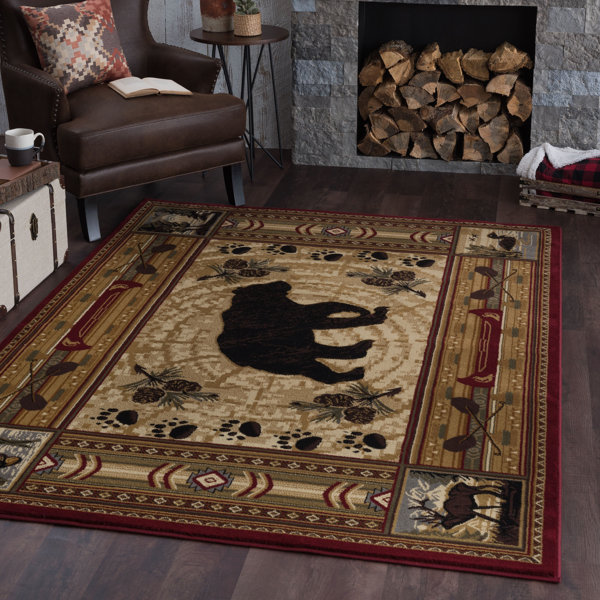 Threadbind Area Rug in Brown/Red & Reviews | Wayfair