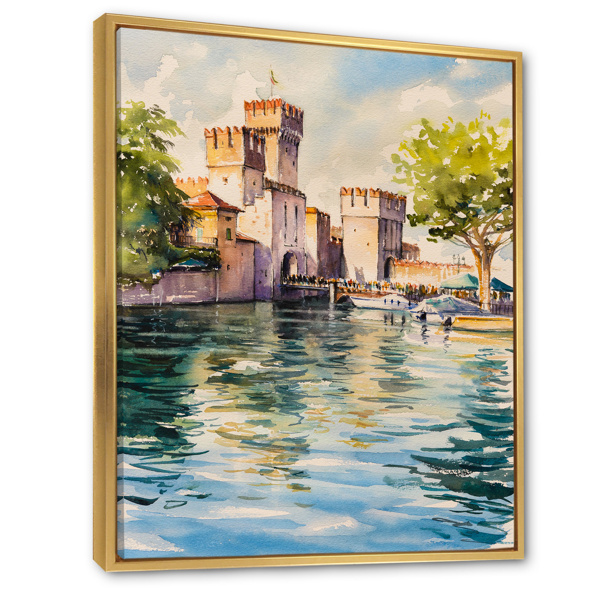 Winston Porter Italy Medieval Castle On Water Italy Medieval Castle On ...