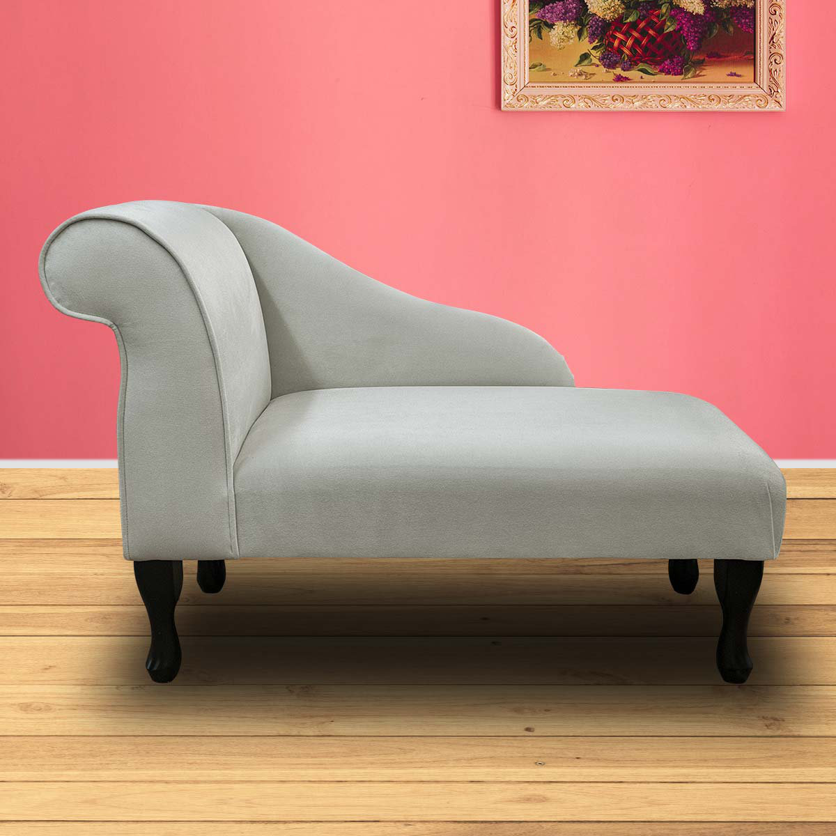 Beaumont Cream Velvet Mini Chaise Longue | Wayfair.co.uk