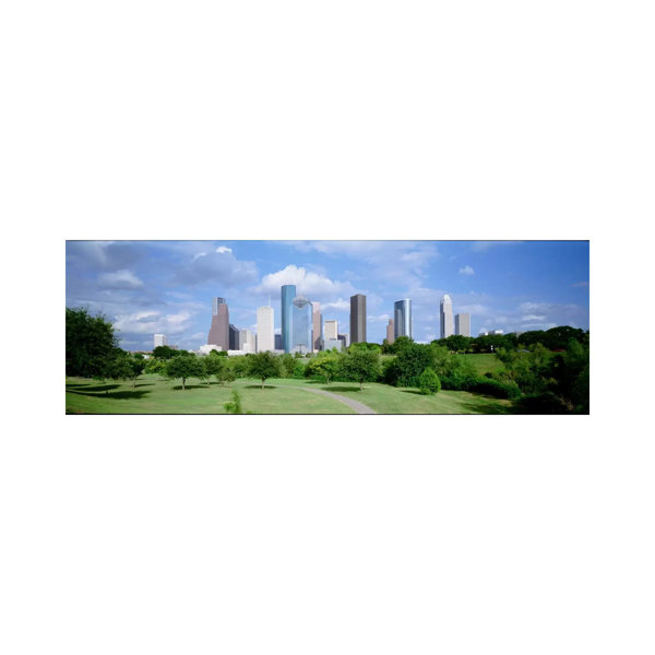 Latitude Run Cityscape, Houston, TX by - Wrapped Canvas Panoramic ...