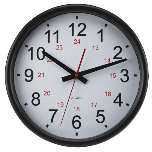 Artistic Products 24 Hour 14" Wall Clock | Wayfair.ca