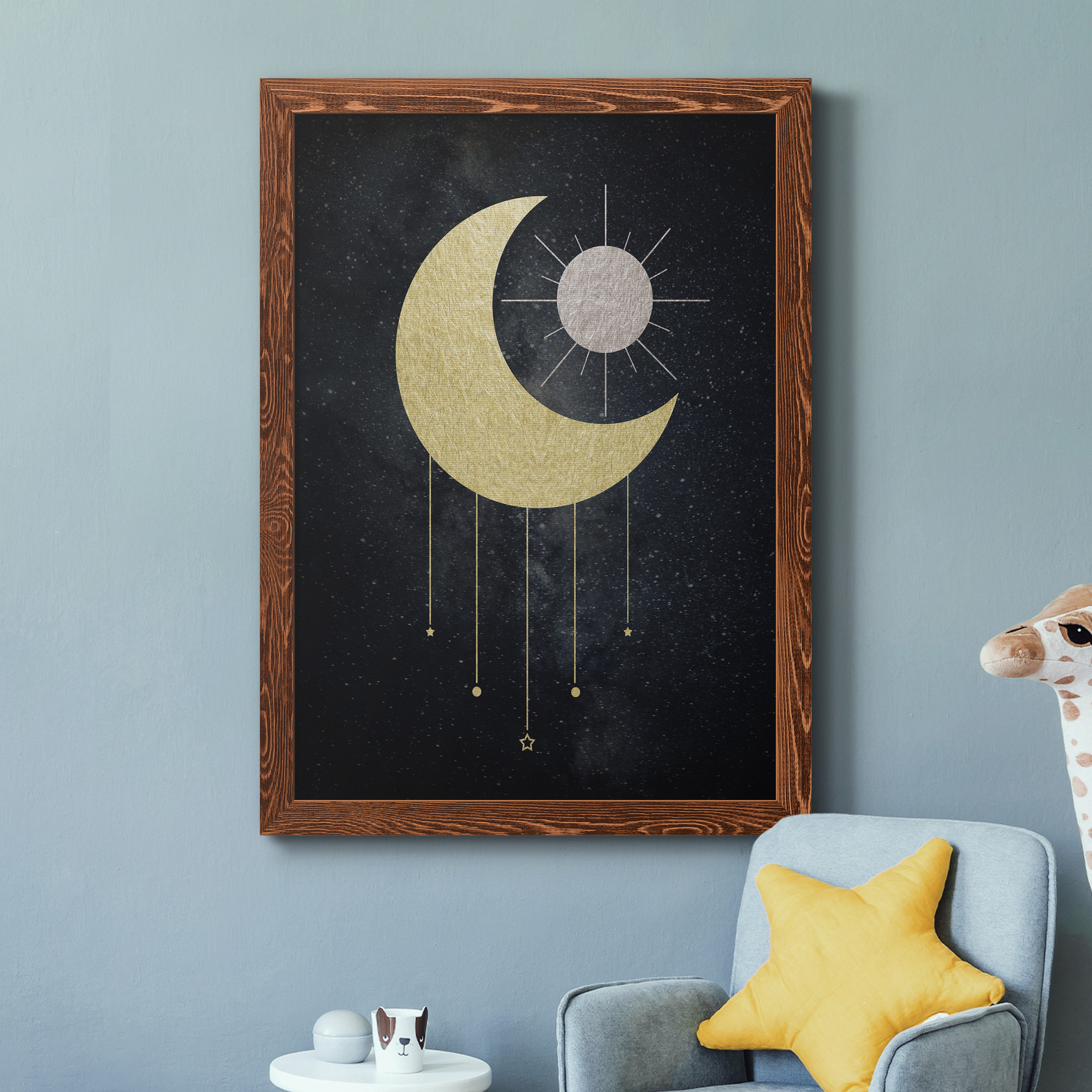 Mercer41 Jeweled Moon - Picture Frame Print on Canvas | Wayfair