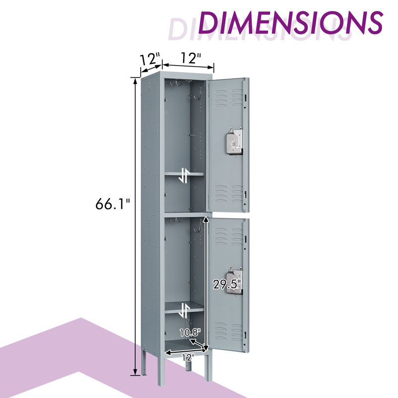 Dsarui 2 - Tier 2 - Section 12.01'' Wide Gym Locker | Wayfair