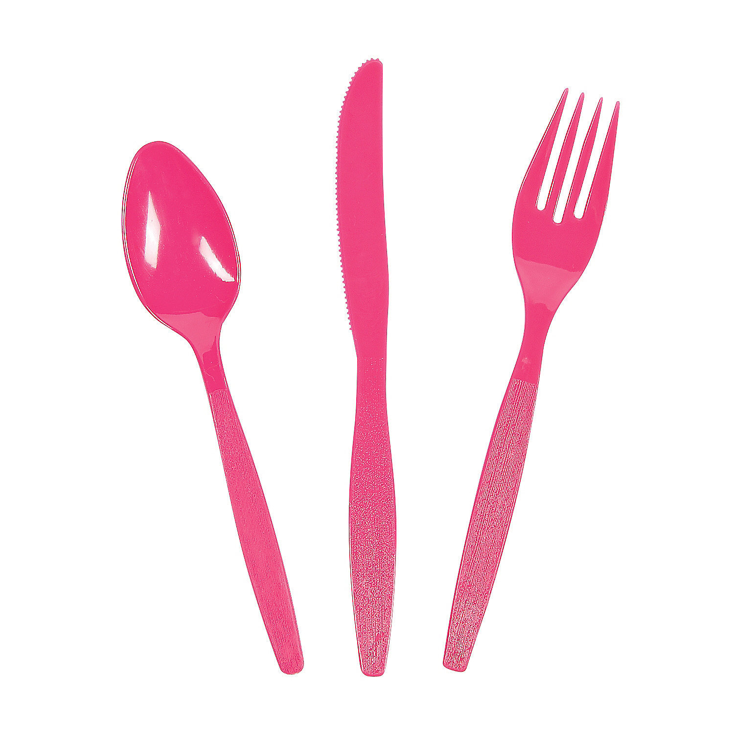 Oriental Trading Company Bulk Hot Pink Plastic Cutlery Sets, Party ...