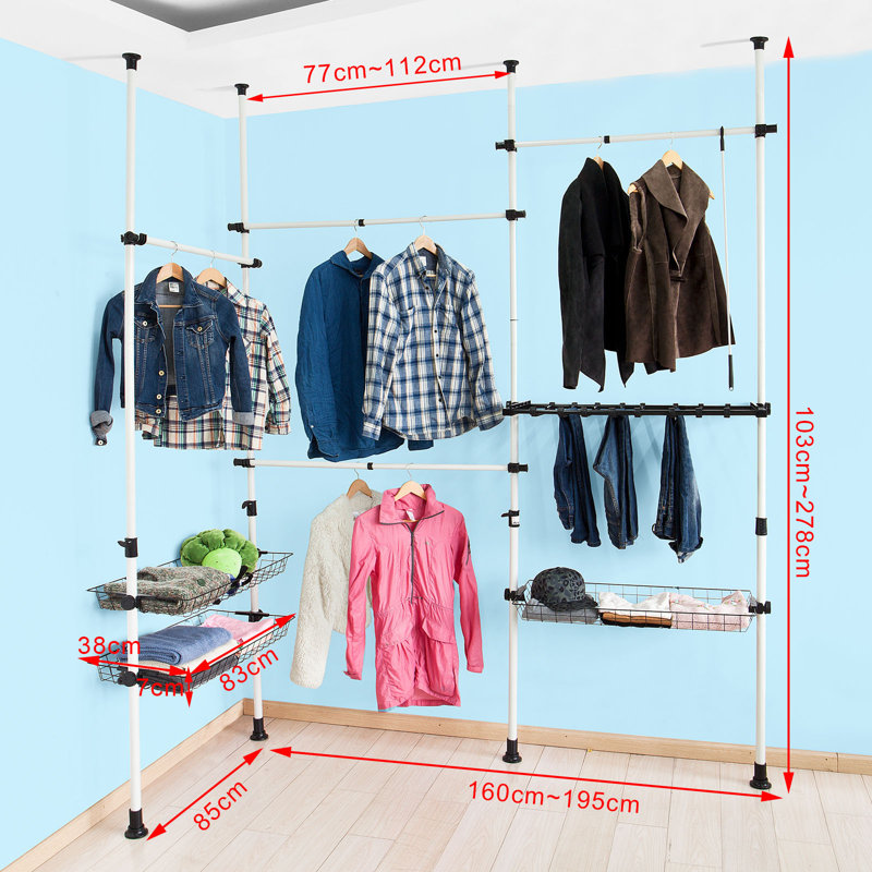 17 Stories Swen 280cm Clothes Storage System & Reviews | Wayfair.co.uk