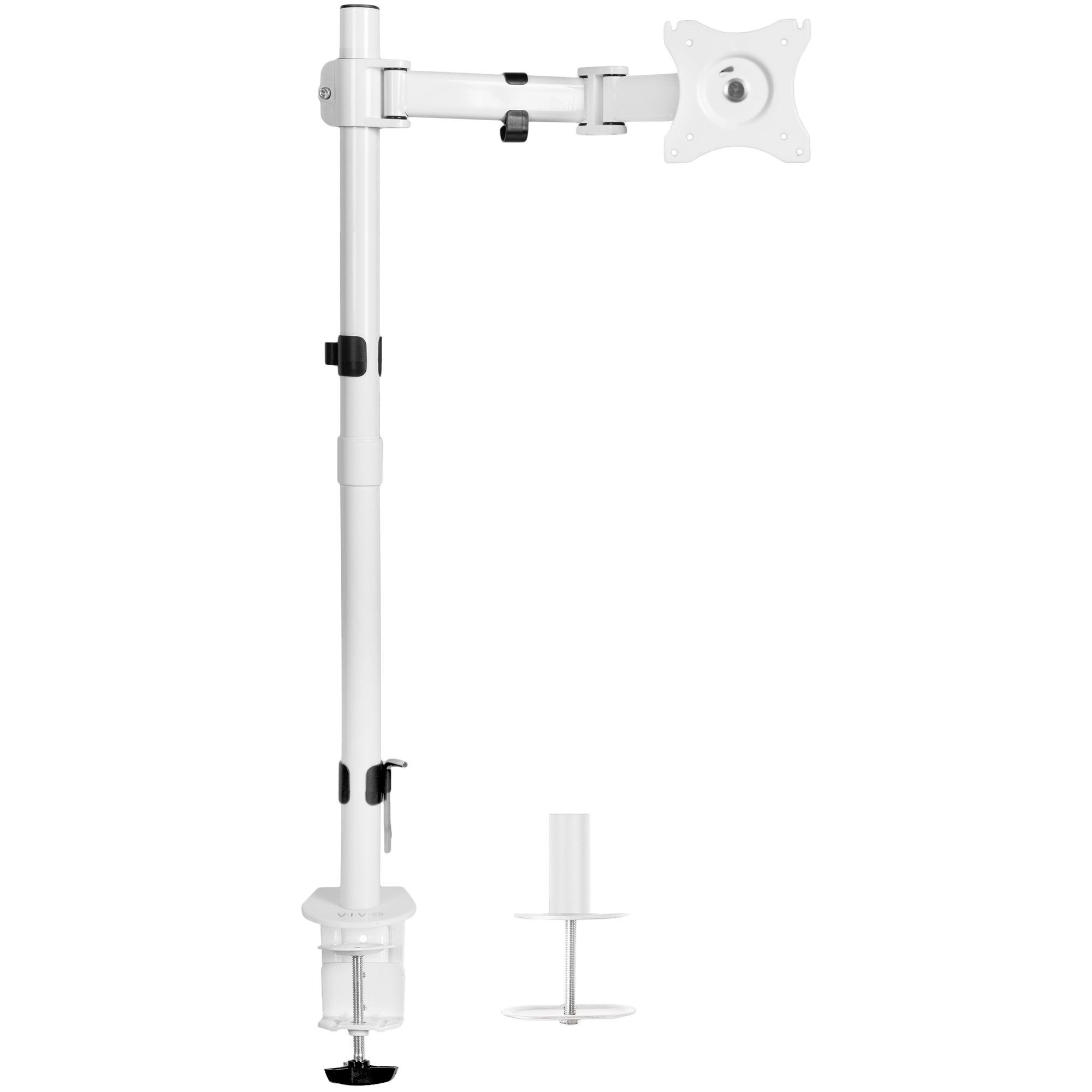 VIvo White Single Monitor Extra Tall Desk Mount | Wayfair