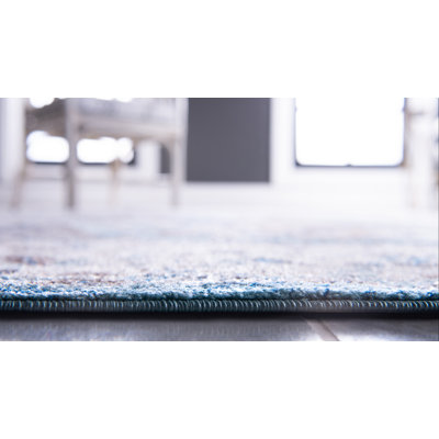 Astoria Grand Duckett Performance Light Blue/Gray/Tan Rug & Reviews ...