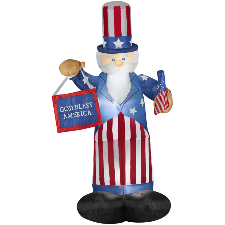 Gemmy Industries Uncle Sam Patriotic Airblown Inflatable & Reviews ...