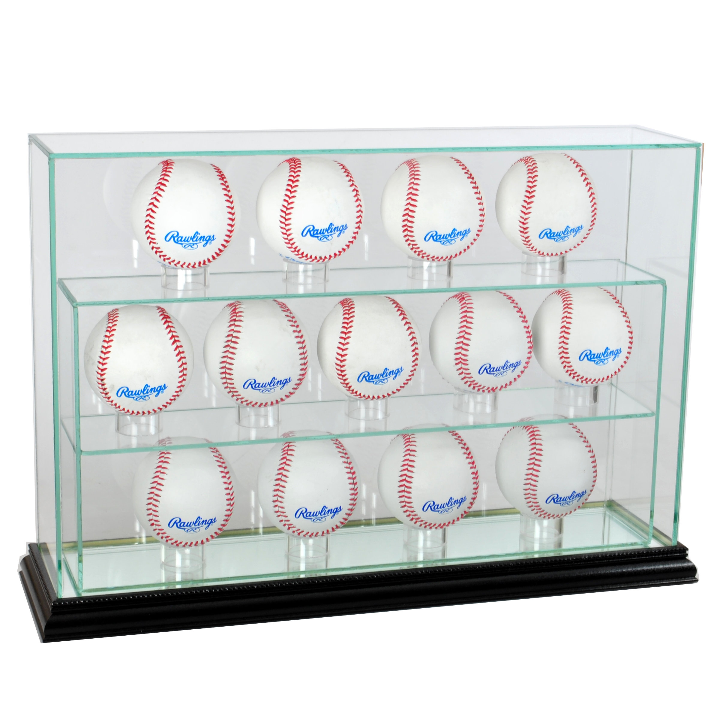 Perfect Cases And Frames 17'' x 4'' Glass Baseball Ball Display Case ...