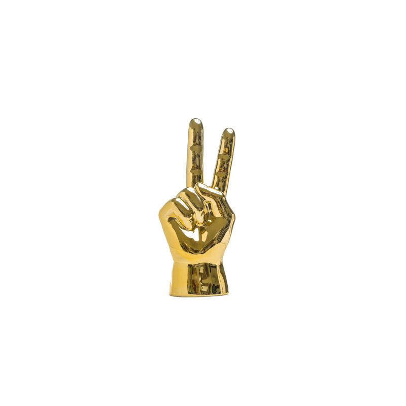 Mercer41 Chandresh Peace Sign Table Figurine & Reviews | Wayfair