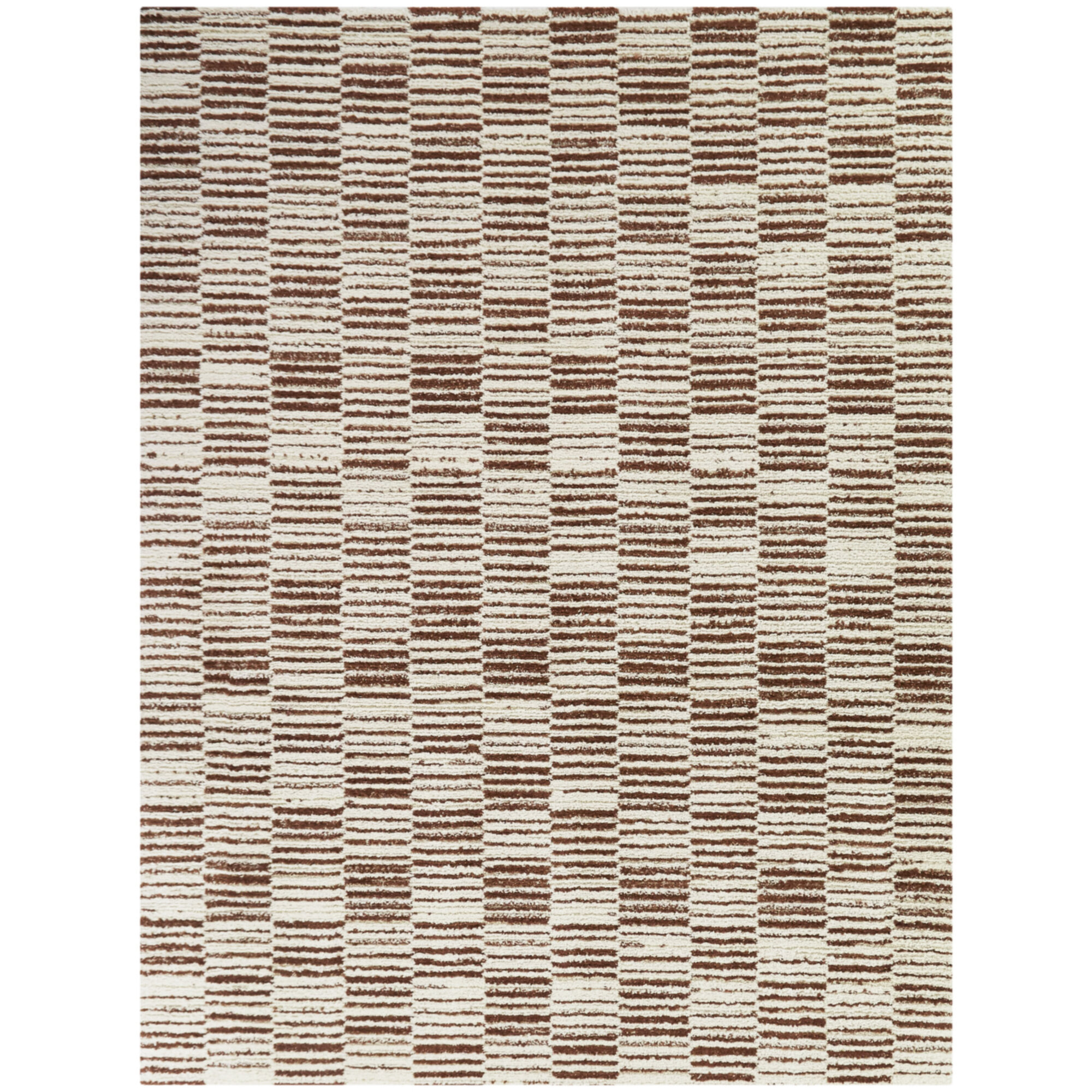 Foundry Select Gianni Brown Modern Checkered Area Rug | Wayfair