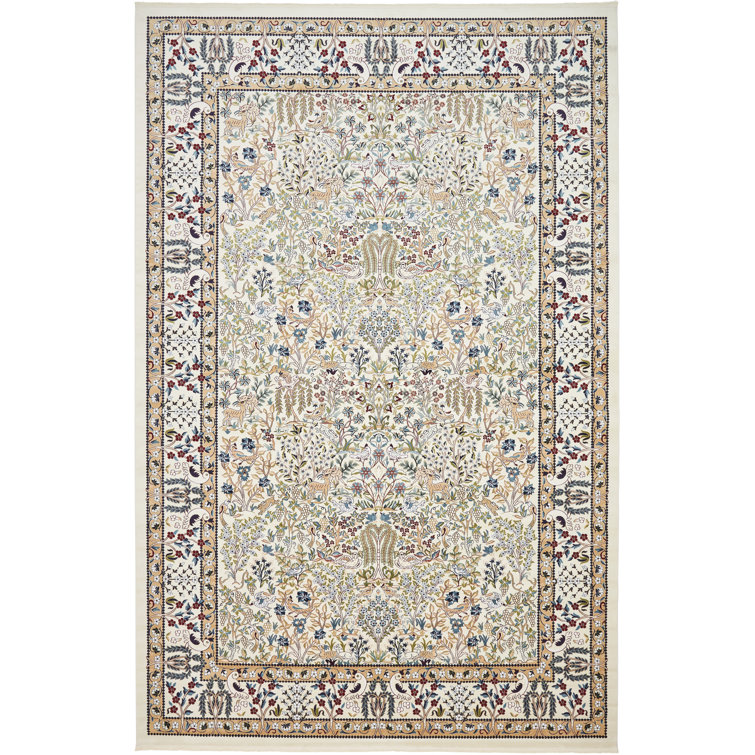 Astoria Grand Jackson Oriental Ivory Area Rug & Reviews | Wayfair