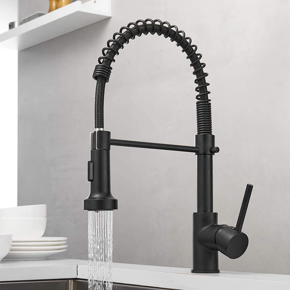 LIYONG Pull Down Single Handle Kitchen Faucet | Wayfair